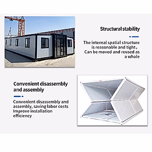 20Ft 40Ft Prefabricated Tiny Folding Homes Extendable Cabin Container House with 2 3 4 Bedrooms and Kitchen