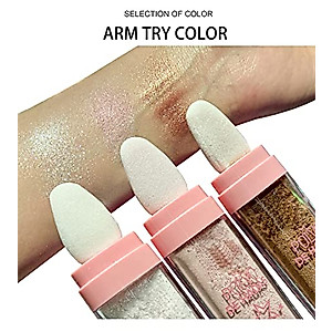 Polvo De Hadas Powder Highlighter Body Brightens the Natural Three-dimensional Face Powder Blusher (03# Golden browm)