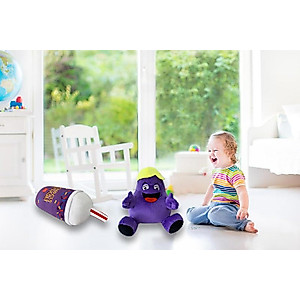 VAOUX Grimace Plush,Grimace Shake Yellow Hat Plush Toy,Stuffed Animal Toy Game Doll Toy Fans Anime Great Gift for Boys and Girls (Shake)