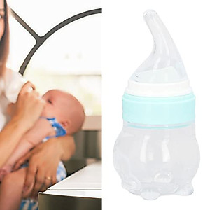 Multifunction Baby Bottle Food Feeder, Multi Function, Detachable Infant Feeder for Cereal Baby Food Drinking Water with Spoon