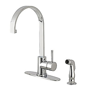 Kingston Brass LS8711DLSP Concord Kitchen Faucet, 8" in Spout Reach, Polished Chrome