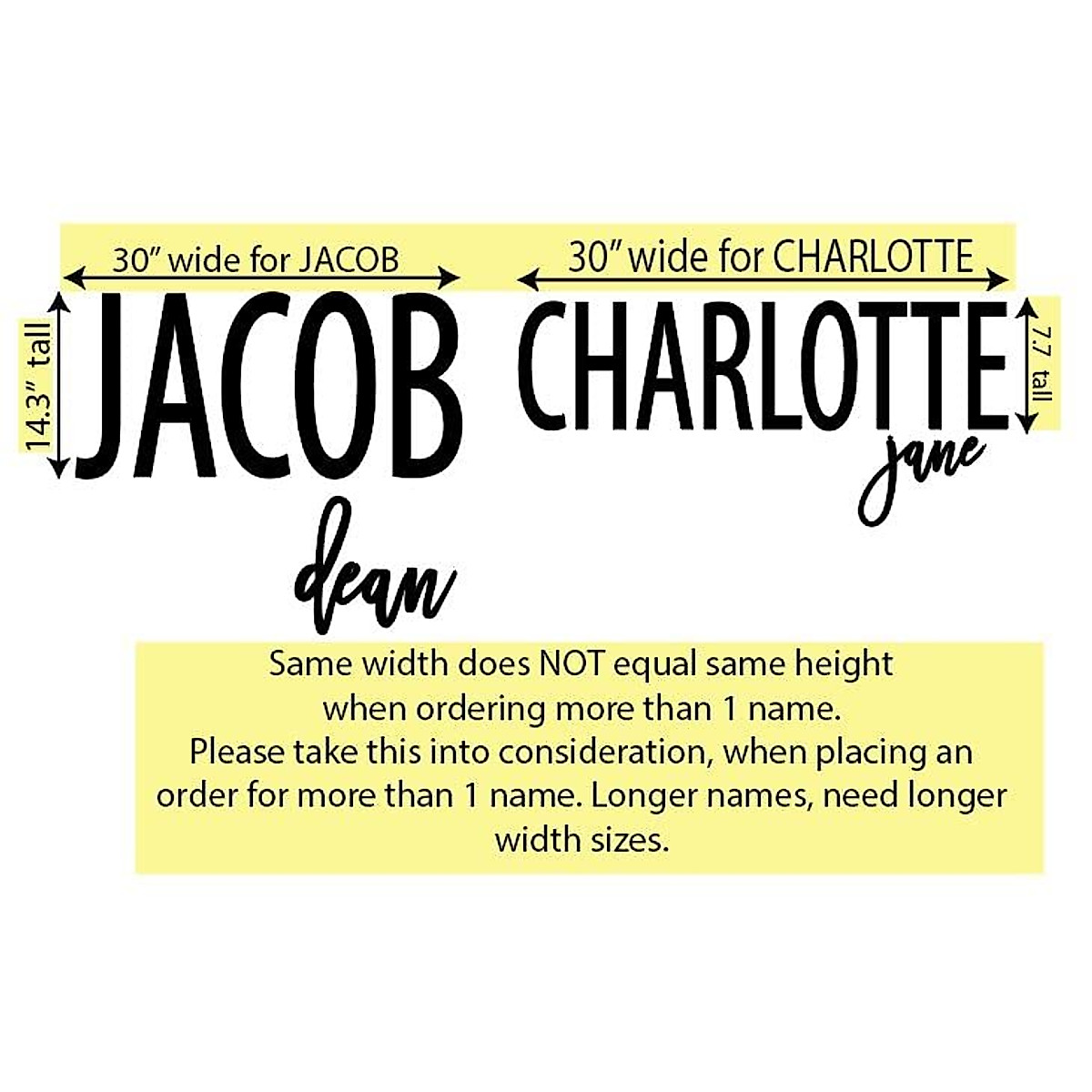 Custom Name Sign - First and Middle Name Sign - Personalized Wood Name Decor, Nursery Decor