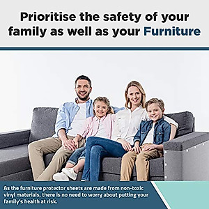 Set of 10 FurniCare Couch Protector- Guard Furniture from Dog and Cat Claw Scratch- Shield Sofa, Leather Furniture from Pet Scratches- Couch Arm Protector- Cover to Protect Carpet, Wall, Door