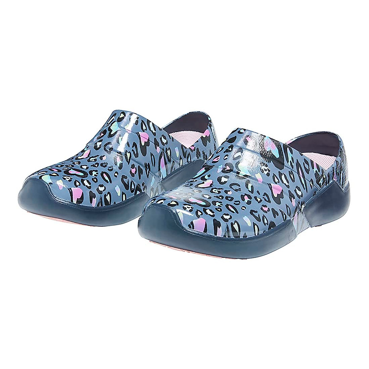 Anywear Journey Men and Women Shoes Injected Molded EVA Slip-On Garden Shoes, Chef Shoes, 11, Leopard Sweet Heart