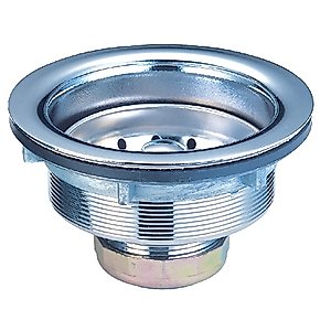 Kingston Brass K111 Stainless Steel Kitchen Sink Strainer with Die Cast Nut, 4-7/16-Inch Diameter, Brushed Nickel