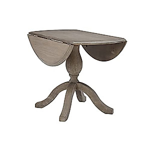 Linon Home Décor Mauro Antuque Rustic Brown Drop Leaf Dining Table