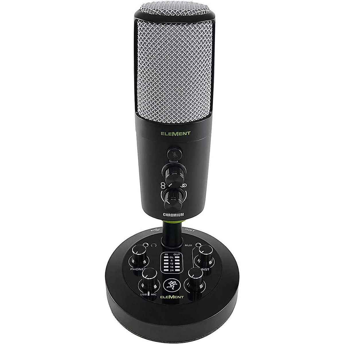Mackie EM-Chromium Element Series Chromium USB Condenser Microphone Bundle with Deco Gear Universal Pop Filter Microphone Wind Screen and 1 YR CPS Enhanced Protection Pack