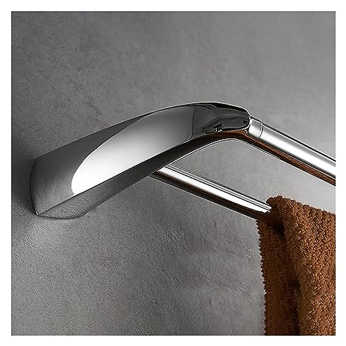 Towel BAR Rack Towel Rack Wall Mounted Double Towel Storage Rack Towel Bar,Zinc Alloy Towel Rod,Polished Finish Towel Shelf Holder for Bathroom and Kitchen/60Cm