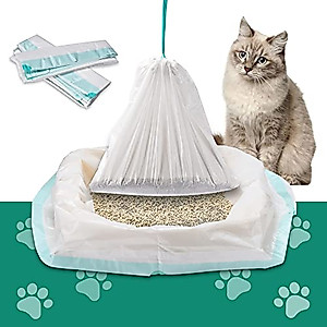 Pet N Pet Cat Litter Box Liners 14 Counts Cat Litter Liners, Tear Resistant Cat Litter Bags, Elastic Cat Litter Box Liner with Drawstring, Kitty Litter Bags Cat Poop, Extra Large Cat Litter Pan Bags