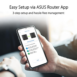 ASUS ZenWiFi AX6600 Tri-Band Mesh WiFi 6 System (XT8 2PK) - Whole Home Coverage up to 5500 sq.ft & 6+ rooms, AiMesh, Included Lifetime Internet Security, Easy Setup, 3 SSID, Parental Control, Black