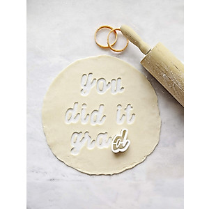 Talisman Designs Script Cookie Cutters | Set of 26 | White | Made of BPA Free Plastic | Small Letter Cutters for Cookies, Pies, Dough & Fondant | Baking Alphabet Cookie Cutters