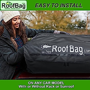 RoofBag Cross Country 100% Waterproof Soft Car Top Carrier for Any Car Van or SUV - Made in the USA | 2-Year Warranty | Ships Today