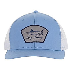 Guy Harvey Men's Cali Vibes Mesh Trucker Hat, Powder Blue, One Size