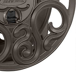 Suncast Sidewinder Side Scroll 60' Garden Hose Reel, Bronze