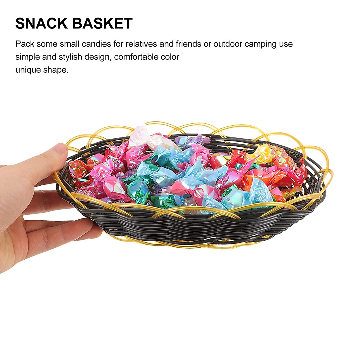 BESPORTBLE Food Storage Basket Picnic Container 6pcs Basket Zero Tray Fries Candy Plate Plastic Food Basket Countertop Fruit Holder