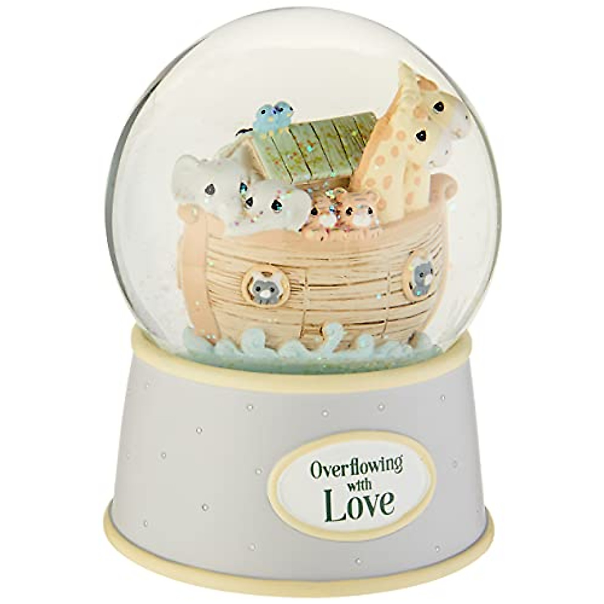 Precious Moments Overflowing with Love Noah's Ark Musical Resin Nursery Decor Snow Globe 173432