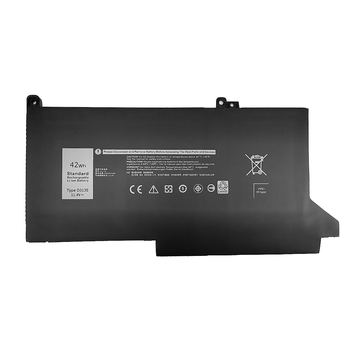 DJ1J0 42WH Laptop Battery for Dell Latitude 7280 7290 E7280 E7290 13 7380 7390 E7380 E7390 14 7480 7490 E7480 E7490 P28S P28S001 Series 451-BBZL C27RW PGFX4 ONFOH DJ1JO K8X0T1 ONFOH K8X0T KHY0C