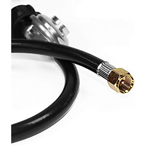 3 Feet Propane Regulator Hose with Propane Tank Gauge Universal Grill Regulator Replacement Parts, QCC1 Hose and Regulator for Most LP Gas Grill, Heater and Fire Pit Table, 3/8" Female Flare Nut
