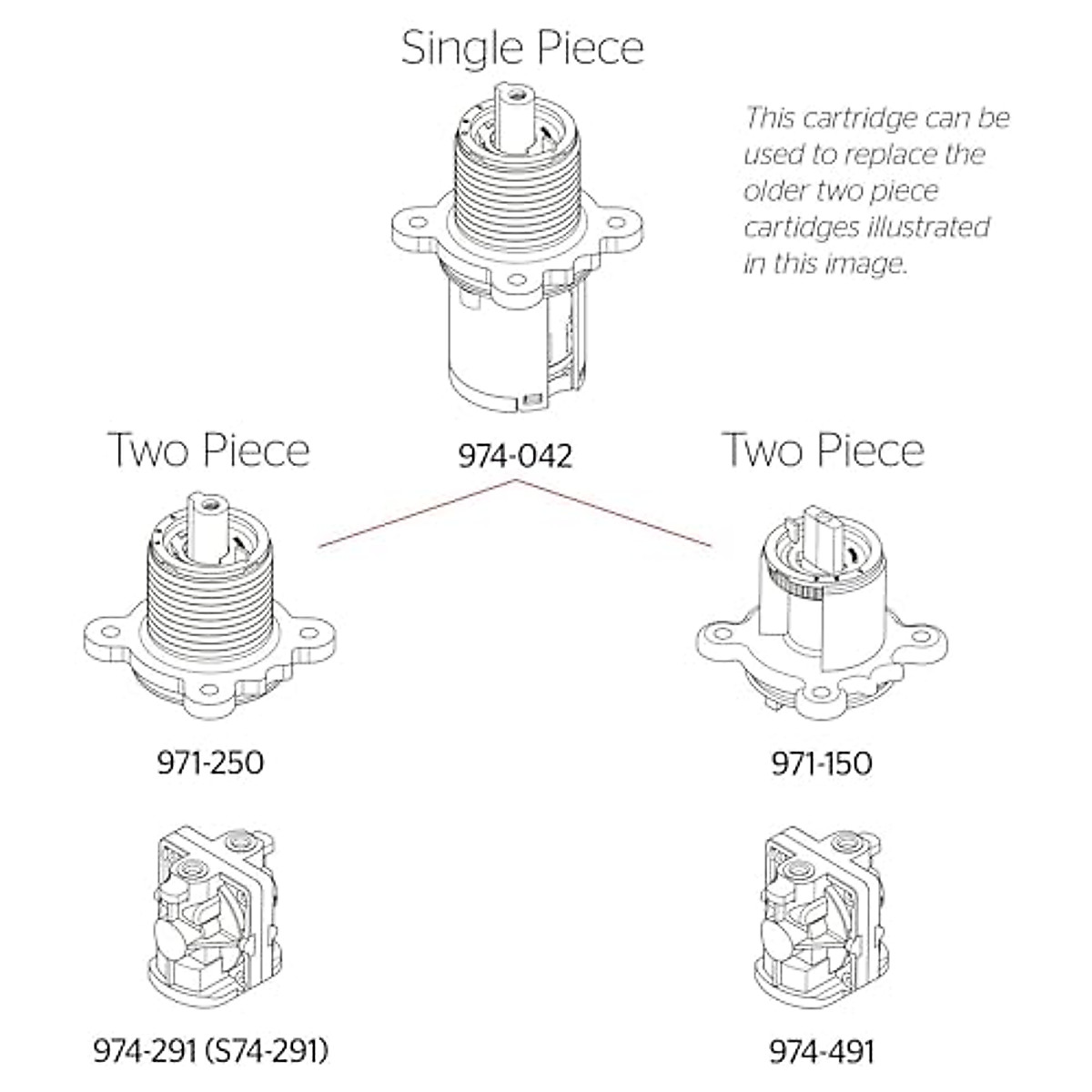Pfister 9740420 Pressure Balanced Valve Cartridge Sub Assembly