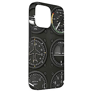 iPhone 15 Pro Max Vintage Airplane Instruments Aircraft Aviation Pilot Gifts Case
