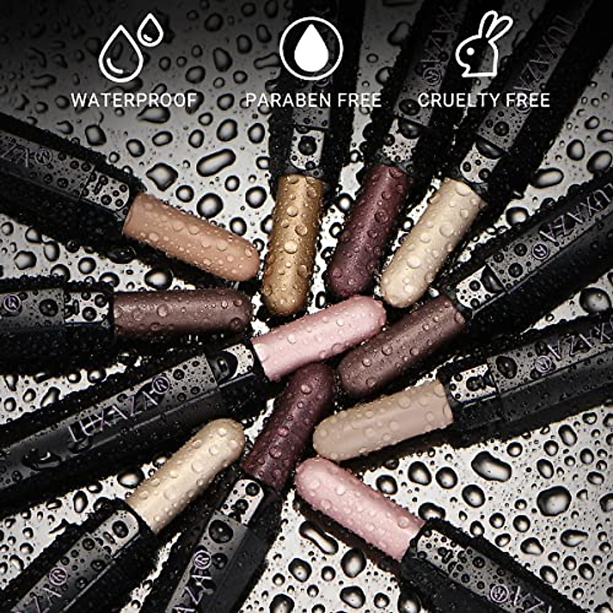 LUXAZA 6 PCS Mauve Brown Neutral Eyeshadow Stick Set, Cream Eye Shadow Pencil Makeup, Shimmer And Matte Eye Pencil,Brightener Highlighter Eyeliner Crayon Make up