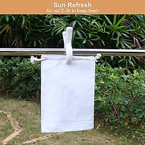 SumDirect 20Pcs Cotton Muslin Bags,White Small Lightweight Gift Bags Breathable Pouches with Drawstring Reusable Packing Storage Bags for Wedding, Party, Birthday (6x8inch)