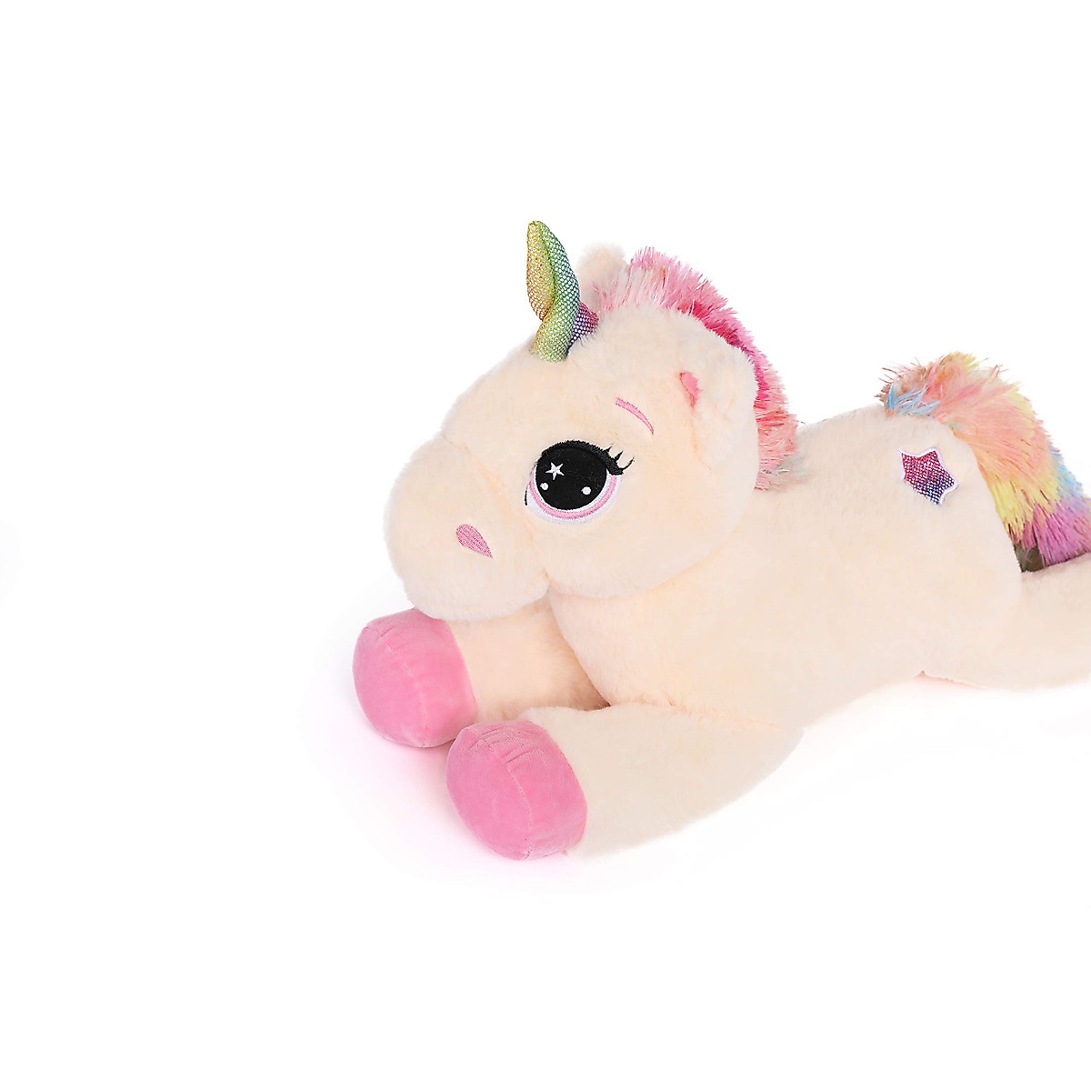 MaoGoLan Toys Studio Big Unicorn Stuffed Animal Soft Large Unicorn Plush Pillow Toy Gift for Girls Boys (Pink, 32 '')