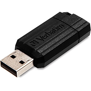 Verbatim 32GB PinStripe Retractable USB 2.0 Flash Thumb Drive – 10 Pack – Black