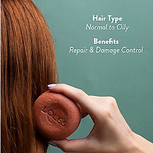 LOLE'S Shampoo Bar and Conditioner 2in1 with Argan Oil for Normal to Oily Hair, Repair & Damage Control, 99% Natural, Sustainably Sourced, 3.5Oz