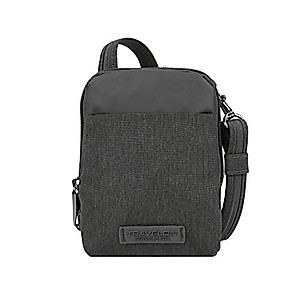 Travelon Anti-Theft-Metro-Stadium Mini Crossbody Bag, Gray, 4.5 x 6 x 1