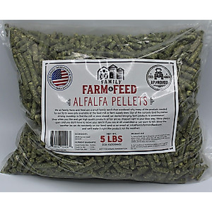FAMILY FARM AND FEED | Alfalfa Hay Food | Small Pet | Young and Adult | Pellets | 5 Pounds
