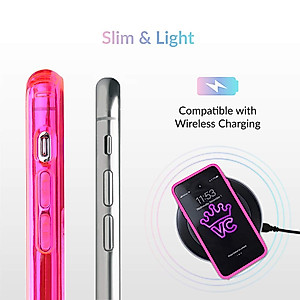 Velvet Caviar Compatible with iPhone 11 Case Neon Pink - Cute Clear Protective Phone Cover for Women, Girls (Hot Pink)