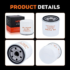 Hipa 136-7848 Oil Filter AM107423 for Toro V-Twin Engine Timecutter SS4200 SS4225 SS4250 SS5000 SS5425 Zero Turn Mower Parts 120-4276 Oil Change Kit 2Pack