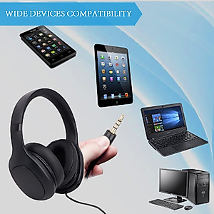 Konnek Stein Wired Headset Office with Microphone, Headphone Over-Ear Adjustable Headband Comfortable Ear Cushion Work on Computer PC Mac Laptop