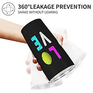 UWBNOQSV Favorite Tennis Tumbler Insulated Stainless Steel Travel Tumbler Car Cup with Lid with Straw And Brush 590ml