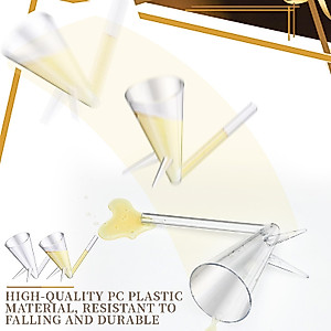 Gerrii 12 Pcs Champagne Shooter Champagne Glasses with Stand Reusable Champagne Shooter Unbreakable Acrylic Champagne Flute Shooter for Bachelorette Party Gifts (Clear)