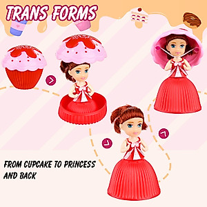 Christoy Beautiful Cake Doll Toy Surprise Cupcake Princess Doll Toys for Children Kid Transformed Scented Girls Funny Game Gift (6PCS)…