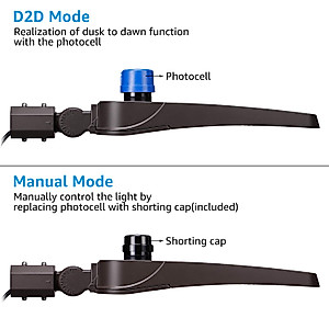 LEONLITE Dimmable 300W LED Parking Lot Light Slip Fitter Mount Dusk to Dawn, UL Listed, 100-277V, 39,000LM, Commercial LED Area Light for Street, Yard, Sports Courts, IP65, 5000K Daylight, Pack of 2