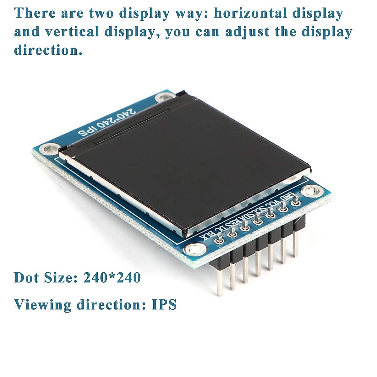 MakerFocus TFT LCD Screen Display 1.3inch TFT LCD Module, 240x240 IPS 65K Full Color 3.3V with SPI Interface ST7789 IC Driver, 51 STM32 Ar duino Routines for DIY