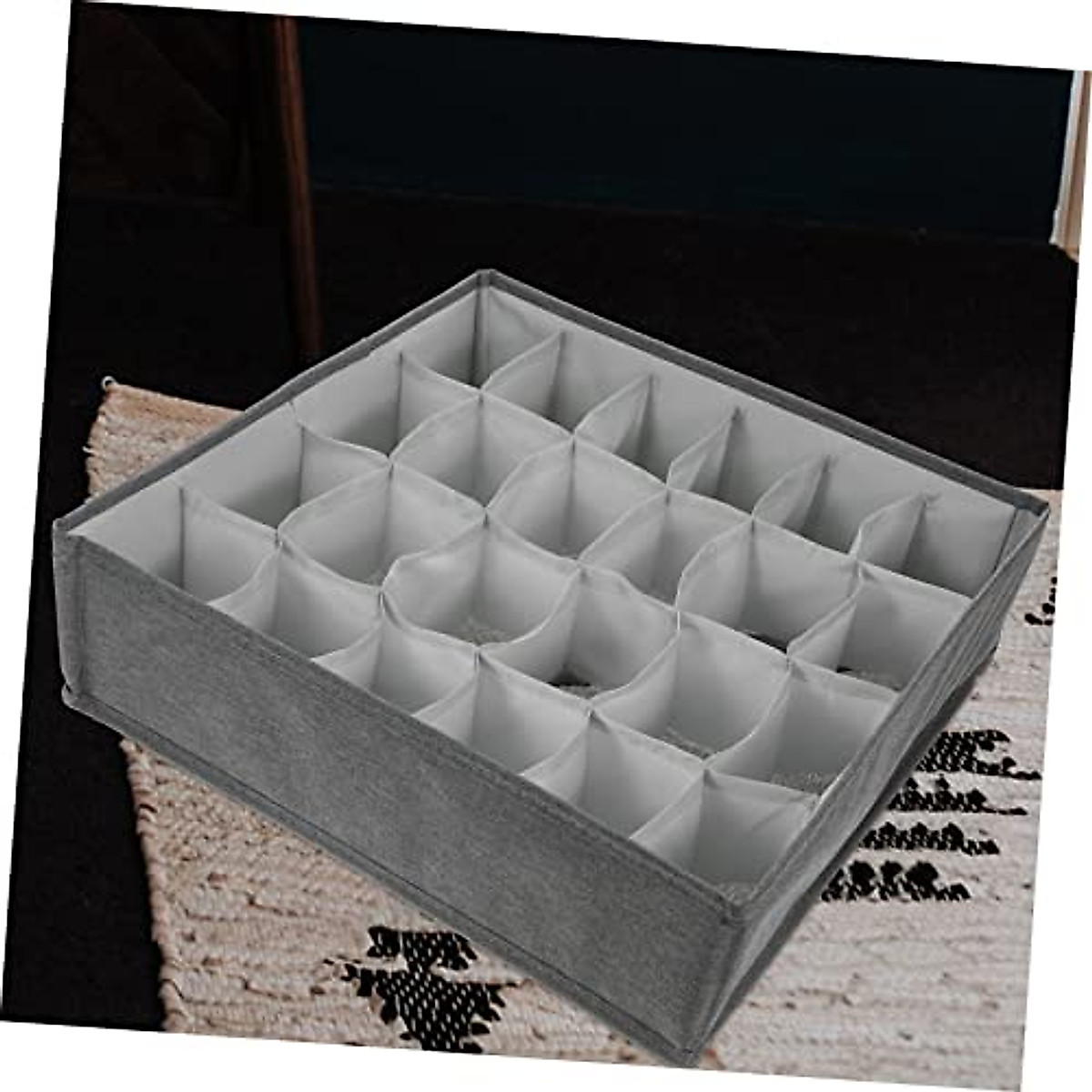 Zerodeko 2pcs Fabric Sock Box Storage Totes for Clothes Storage Bags for Clothing Clothes Storage Boxes Underwear Organizer Ties Holder Panty Organizers Drawer Organizer Sock Case Panties