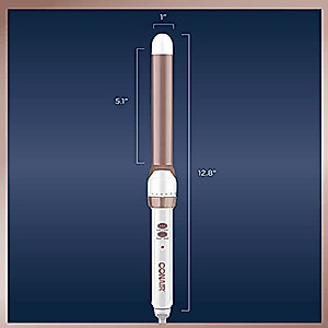 Conair Double Ceramic 1-inch Curling Wand, Straight wand produces flawless waves