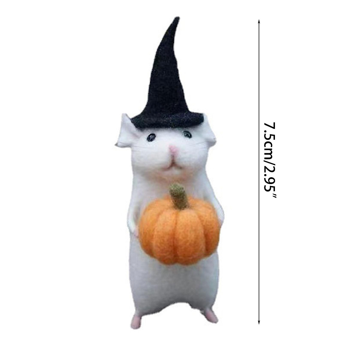 Festive Felt Mouse Halloween Ornament Handmade Needle Felting Mouse Dolls For Christmas Party Festival Home Decor Cute Felted Animals Ornament For Home