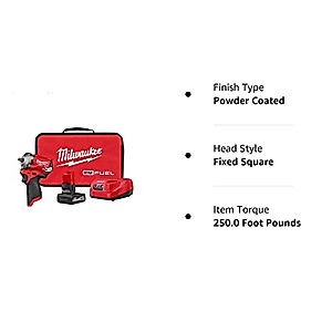 Milwaukee M12 FUEL 12-Volt Lithium-Ion Brushless Cordless Stubby 3/8 in. Impact Wrench Kit with (1) High Output 5.0 Ah Battery