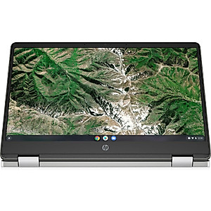 HP Chromebook x360 14-inch FHD Laptop , Pentium Silver N5030 4GB RAM, 64GB eMMC Computer Storage, 2-in-1 Touchscreen Notebook Tablet, Chrome OS, 14a-ca0097nr, Natural Silver (Renewed)