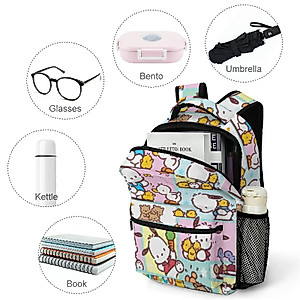 Poch-acco backpack schoolbag durable book bag suitable for men women​hiking camping picnic