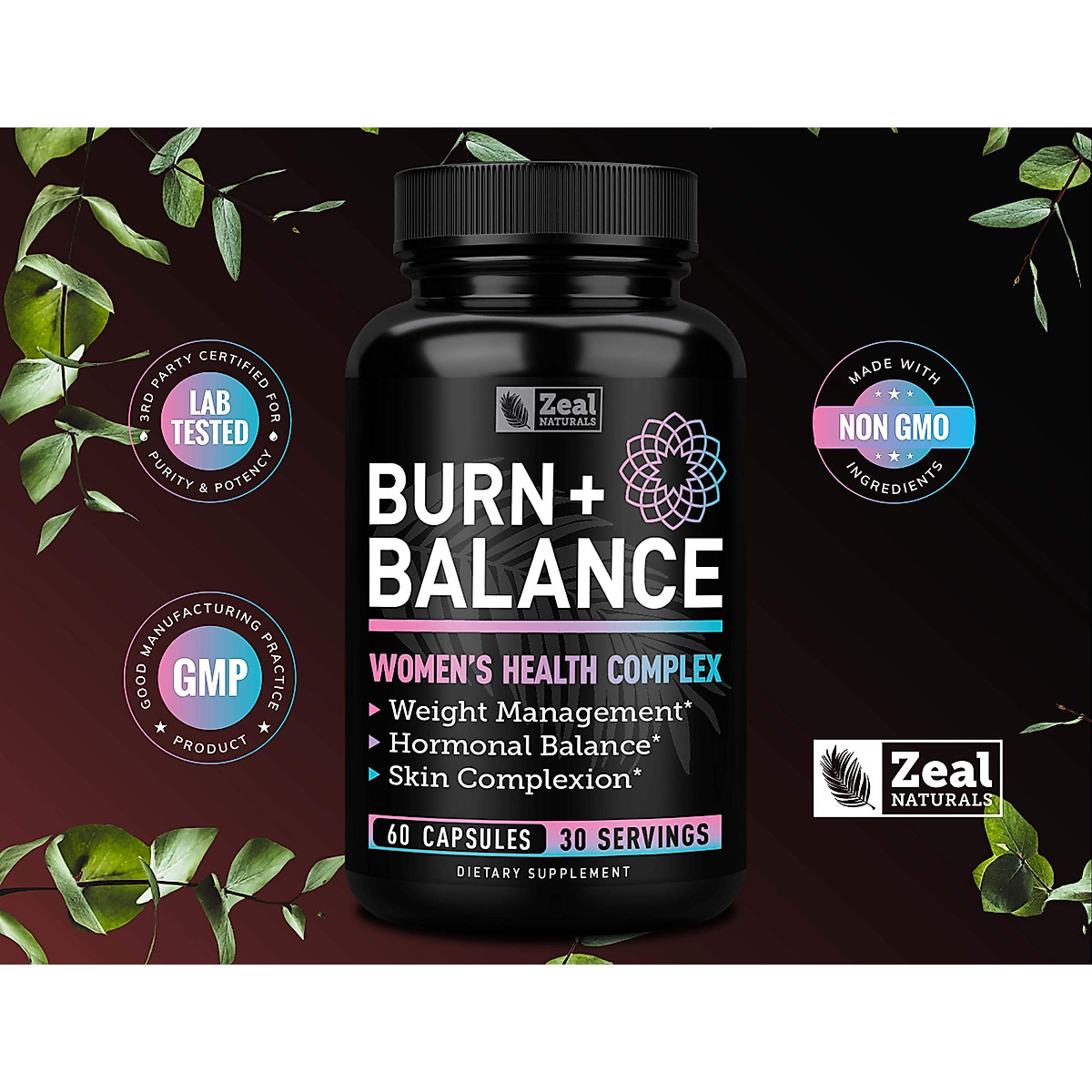 Zeal Naturals Weight Loss Support for Women + Daily Balance Vitmains (Iron, Vitamin D, Setria®, Folate) Premium Diet Support Pills for Women+ Multivitamin and Hormone Support