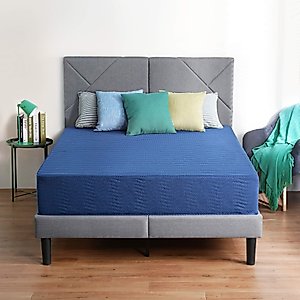Olee Sleep 10 Inch New Safe Comfort Memory Foam Mattress, Blue, Full
