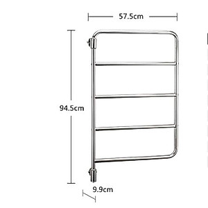 SEYFI Towel Warmers, 304 Stainless Towel Warmer Steel Heated Towel Rails,180 Degree Rotatable Rack Towel Rail Bathroom Radiator,Polished,Hardwired