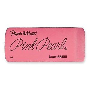 Paper Mate Pink Pearl Erasers, Large, 3 Count