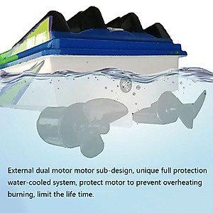 QIYHBVR RC Boat,Remote Control Boat for Adult and Kids,2.4 GHz 12.6”Fast Racing Boats for Pools and Lakes Water Toys for Age 3,4,5,6-14 15 Years Old Boys Girls Teens Birthday Gift